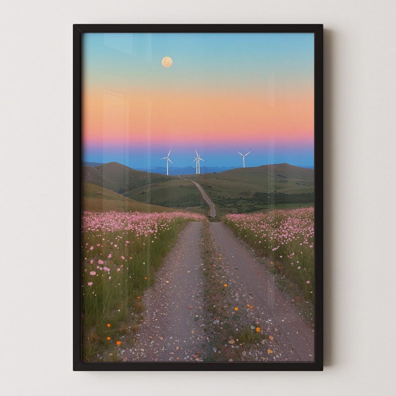 Dreamcore Pastel Road Poster – Surreal Liminal Space Wall Art ...
