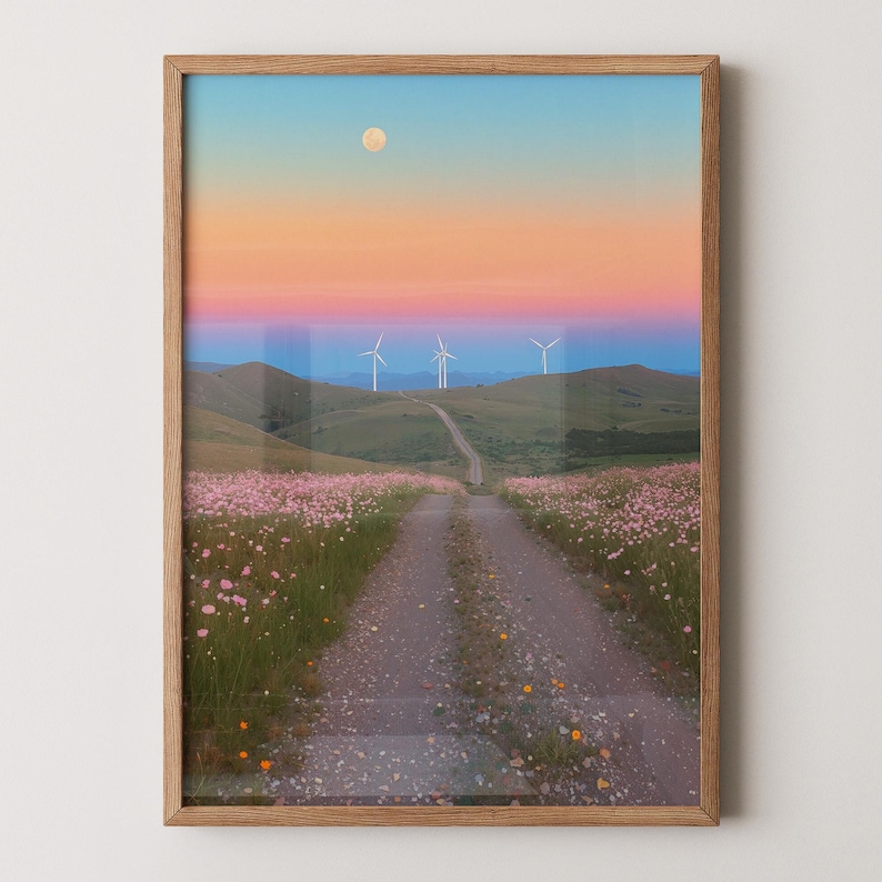Dreamcore Pastel Road Poster – Surreal Liminal Space Wall Art ...