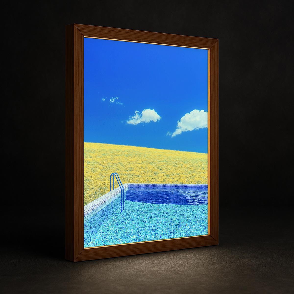 Dreamcore Lightbox Frame A4 - Surreal Poolcore Landscape Wall Art ...