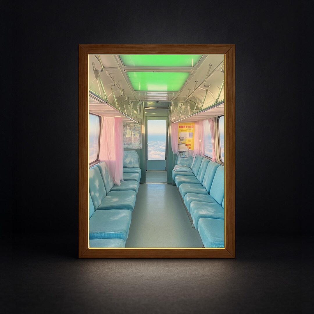 Liminal Space Lightbox Poster – Dreamcore Weirdcore Backrooms Art Print, Retro Aesthetic Train ...