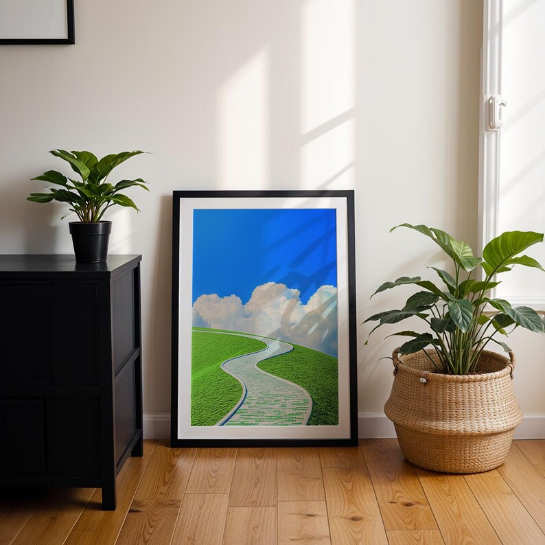 Liminal Path Dreamcore Poster - Weirdcore Cloudscape Wall Art, Surreal Glitchcore Print ...