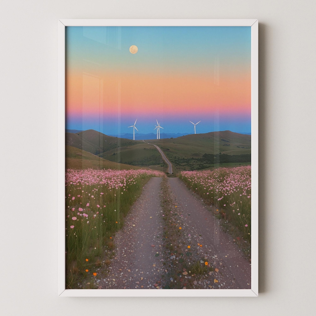 Dreamcore Pastel Road Poster – Surreal Liminal Space Wall Art ...