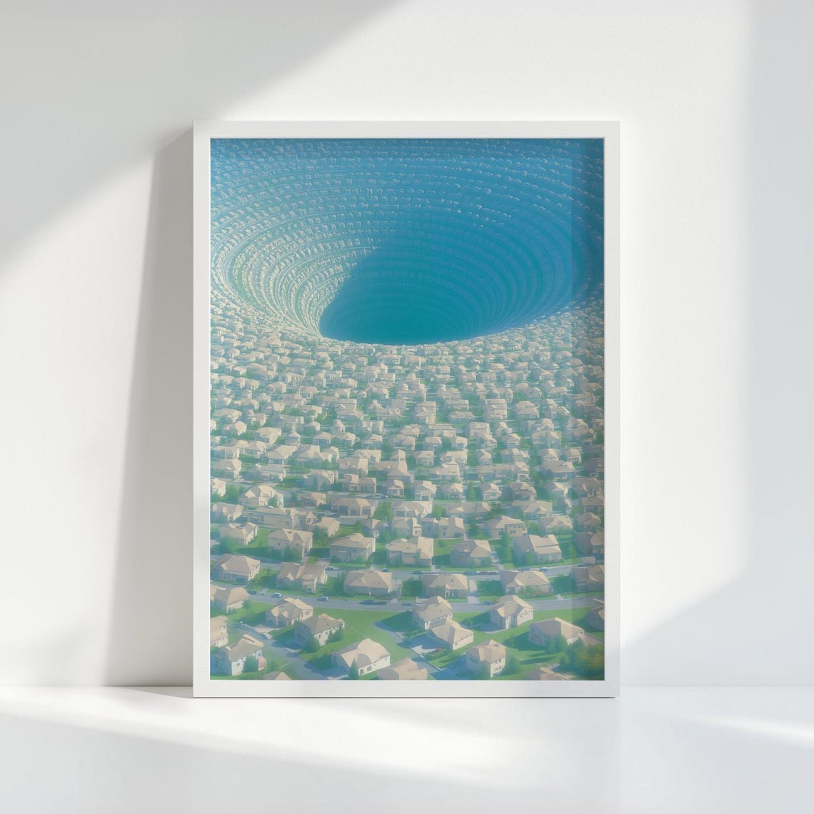 Dreamcore Suburb Vortex Poster - Weirdcore Liminal Space Wall Art ...