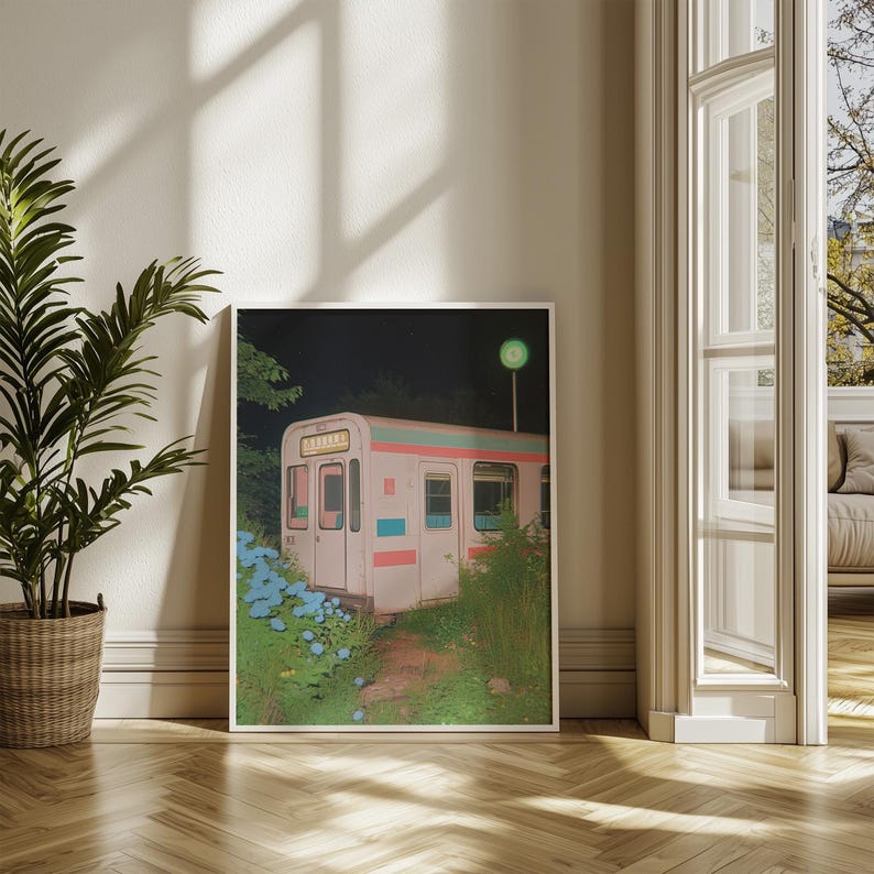 Liminal Space Weirdcore Poster - Dreamcore Backrooms Print, Aesthetic Abandoned Train Art ...