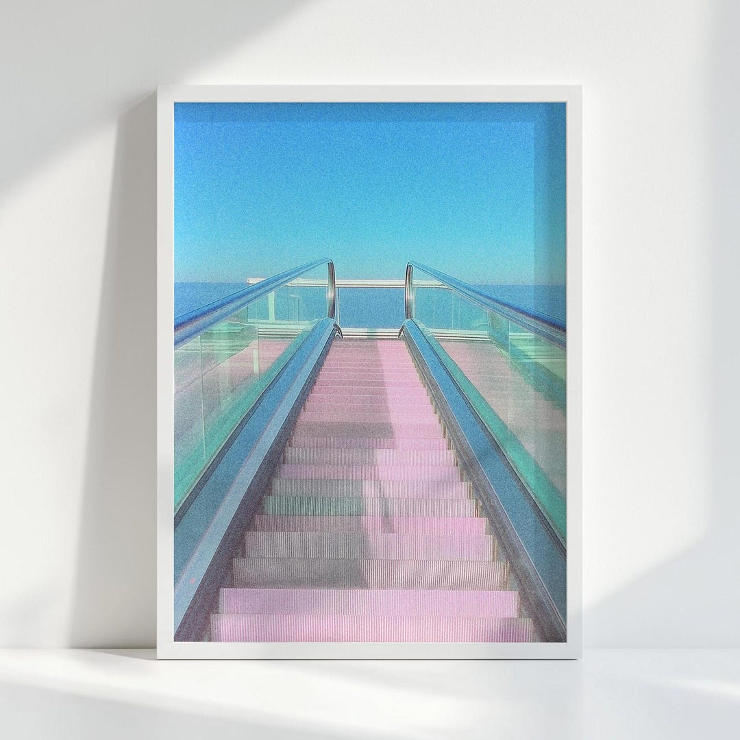 Dreamcore Liminal Space Poster - Weirdcore Aesthetic Print, Backrooms Surreal Escalator to ...