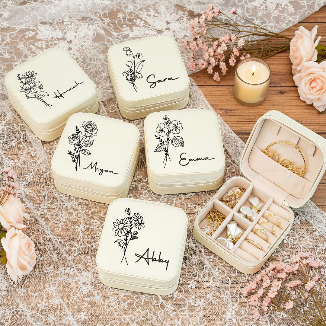 Custom Jewelry Boxes Personalized Name Jewelry Box for Bridesmaids ...