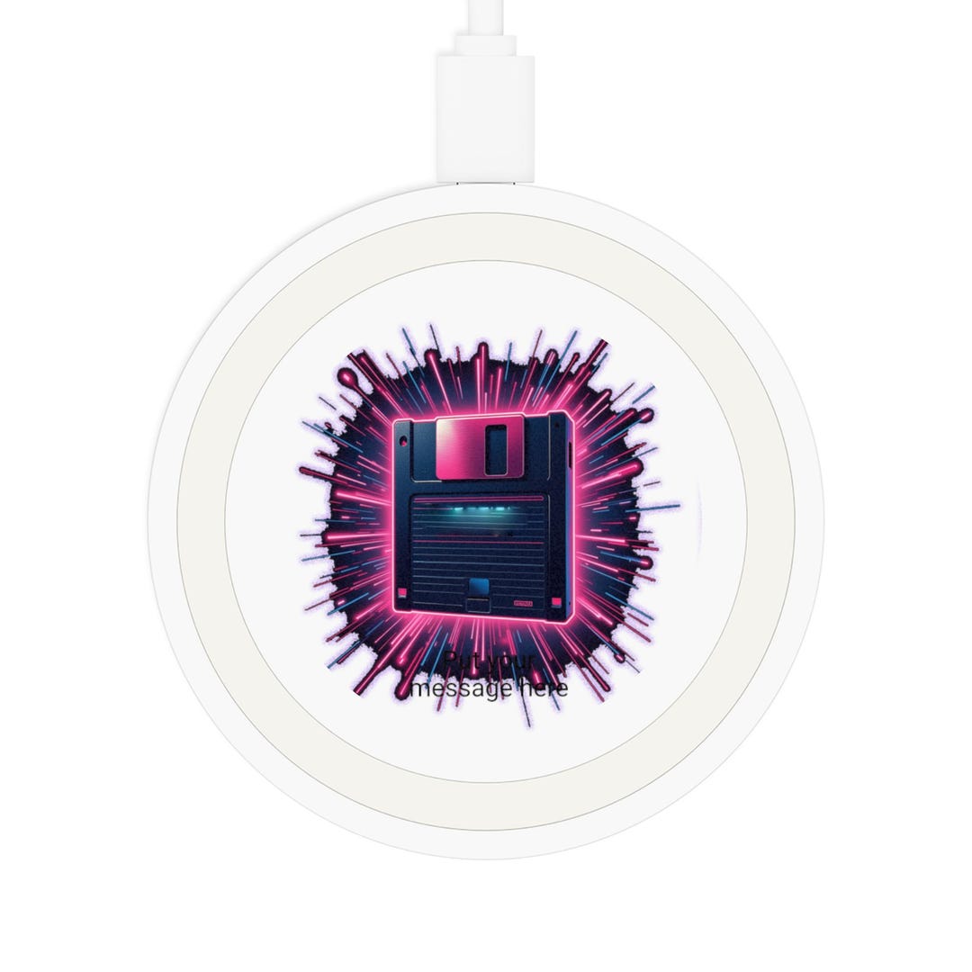 Wireless Charging Pad, Retro Floppy Disc Design - Tech Gift, Geek ...