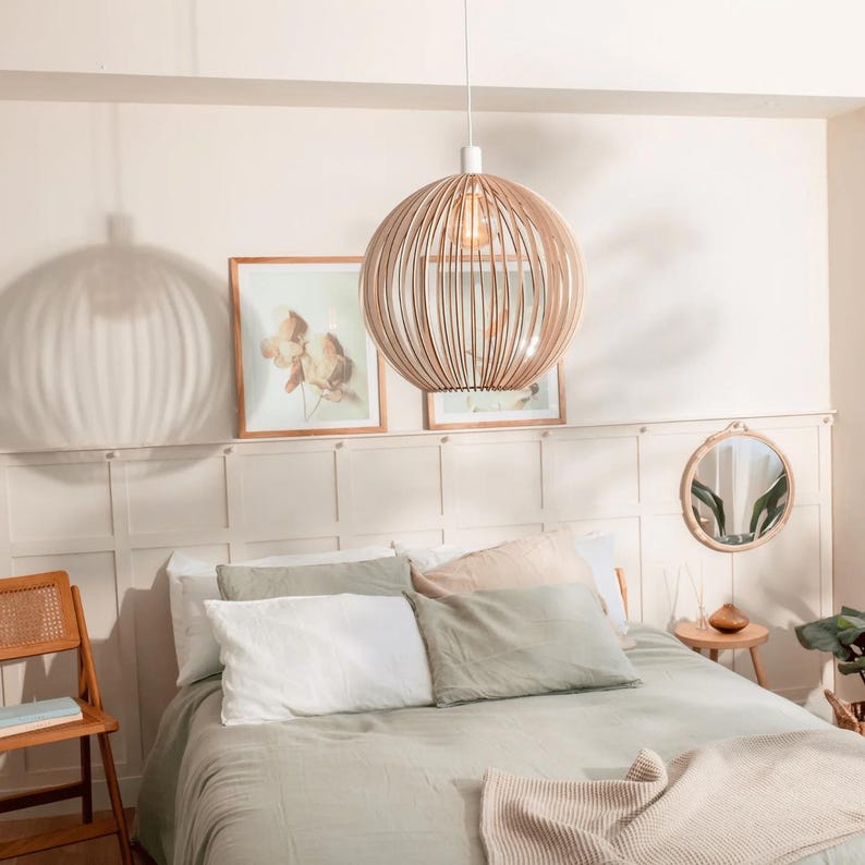 Scandinavian FSC Certified Hanging Lamp 'FORSETI' | Sustainable Ceiling ...