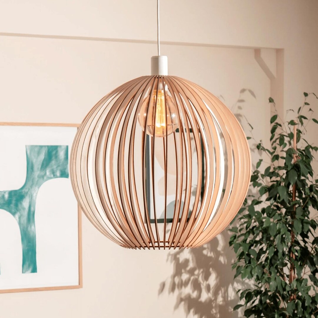 Scandinavian FSC Certified Hanging Lamp 'FORSETI' | Sustainable Ceiling ...