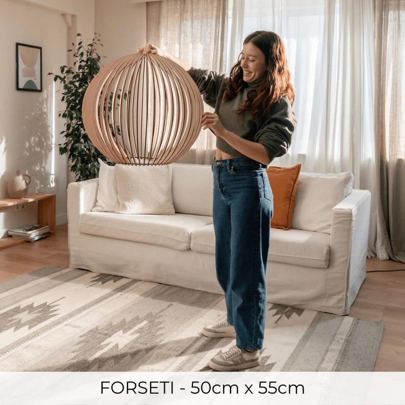 Scandinavian FSC Certified Hanging Lamp 'FORSETI' | Sustainable Ceiling ...