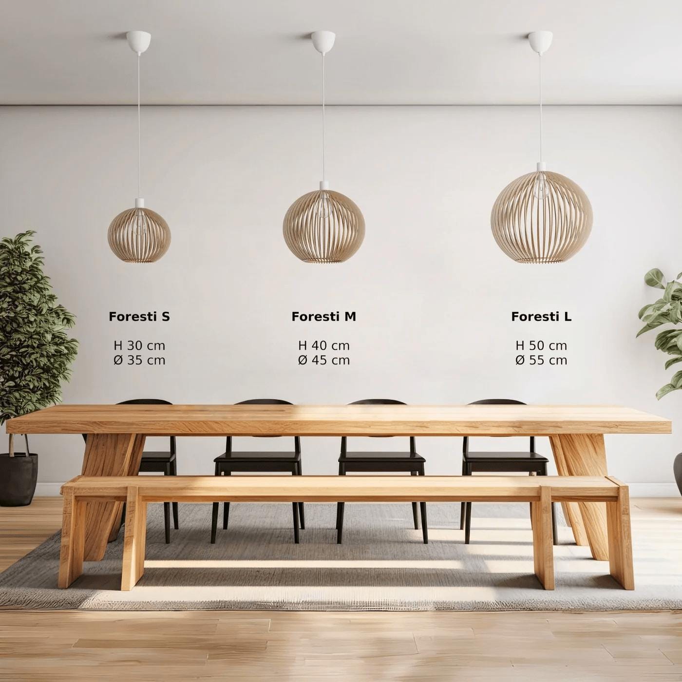 Scandinavian FSC Certified Hanging Lamp 'FORSETI' | Sustainable Ceiling ...