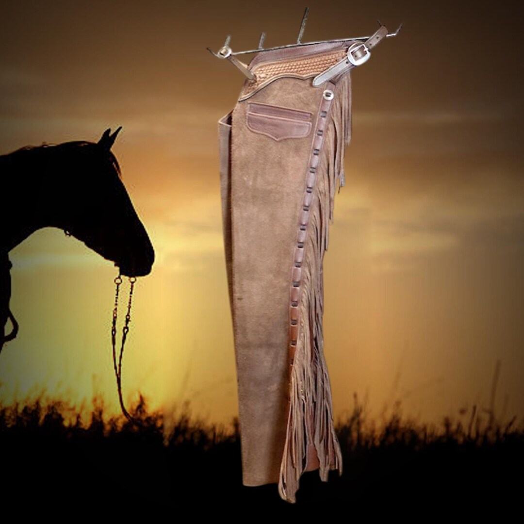 Handmade Leather Shotgun Chaps, Horse Riding Gear, Cowboy Show Chaps ...