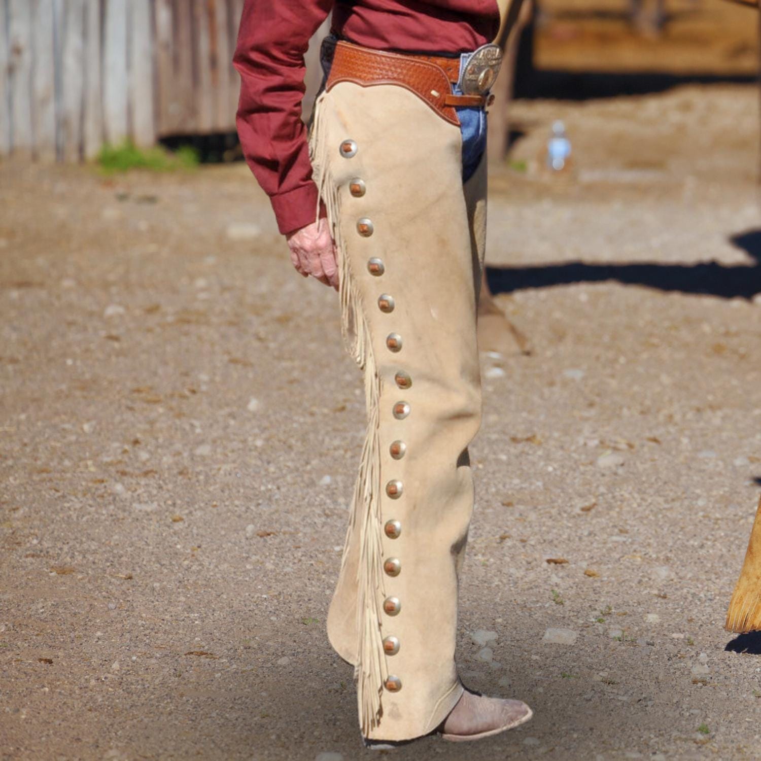 Handmade Leather Shotgun Chaps, Horse Riding Gear, Cowboy Show Chaps ...