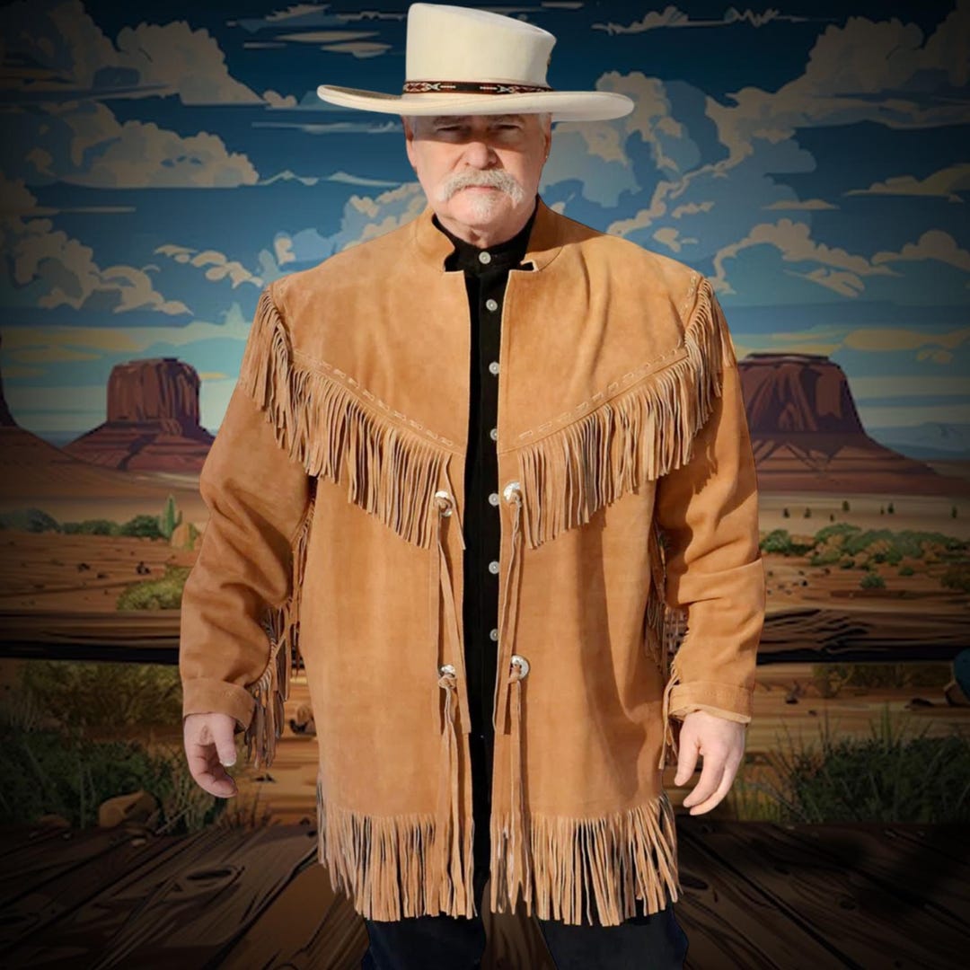 Mountain Man Leather Fringe Coat, Exclusive 70s Frontier Shirt, Native ...