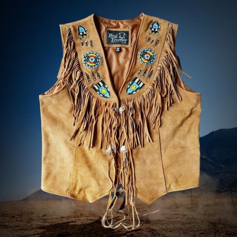 Native Beaded Vest Sioux - Etsy Canada