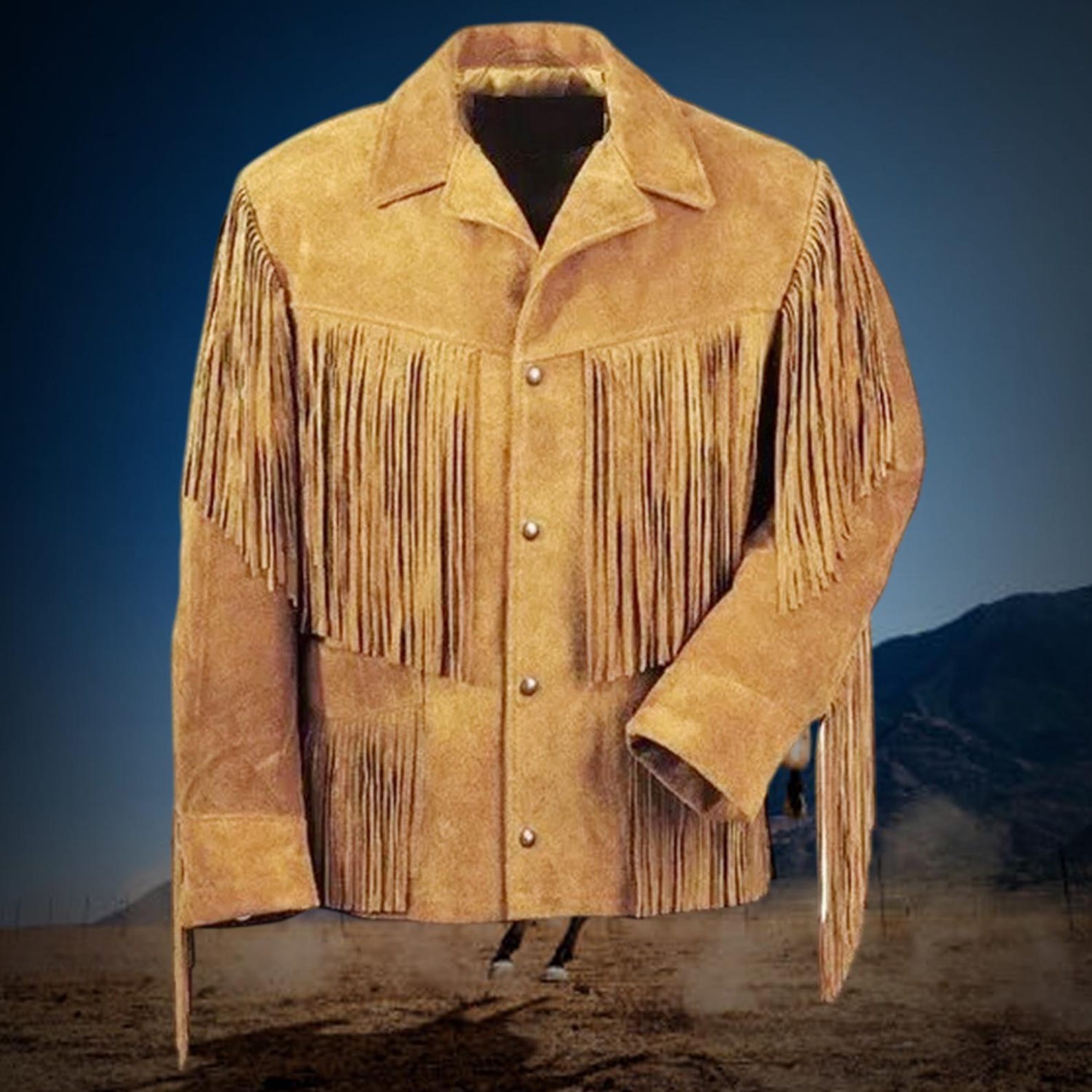 Exclusive Western Wear Style Jacket, Handmade 80s Suede Fringe Coat ...