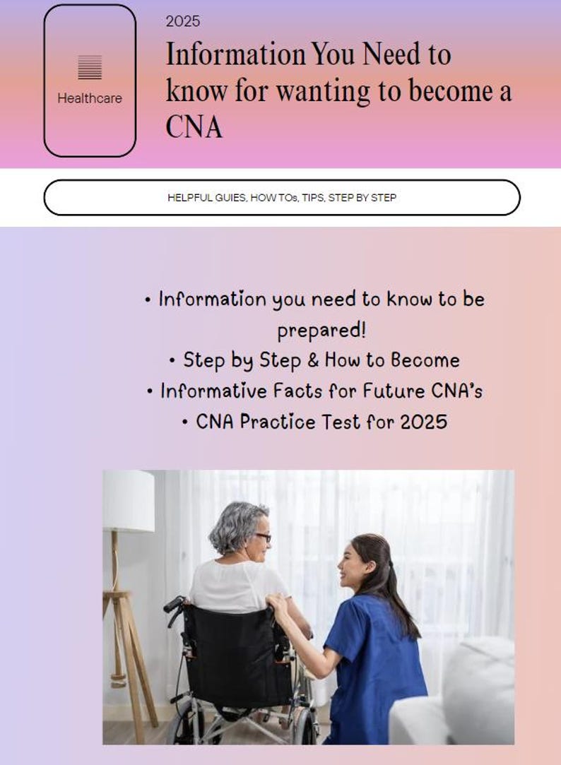 Easy Guides, Tips, How To's for New Cna's 2025 - Etsy