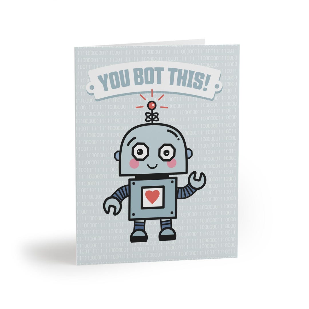 Robot Greeting Cards packet of 8 - Etsy