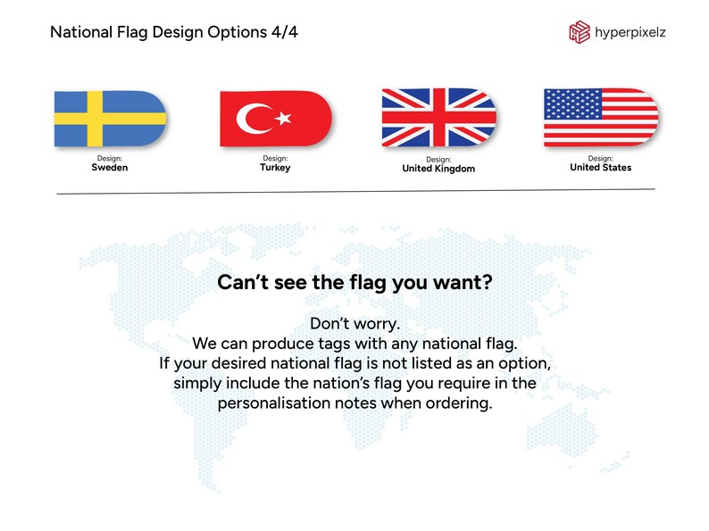 Personalised National Flag Luggage Tags, World Flag Suit Identification ...