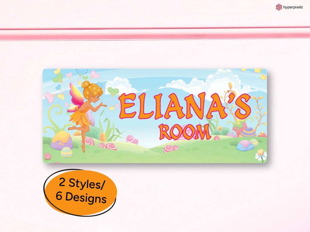 Enchanted Fairy Personalized Door Sign, Custom Fantasy Girl's Name ...