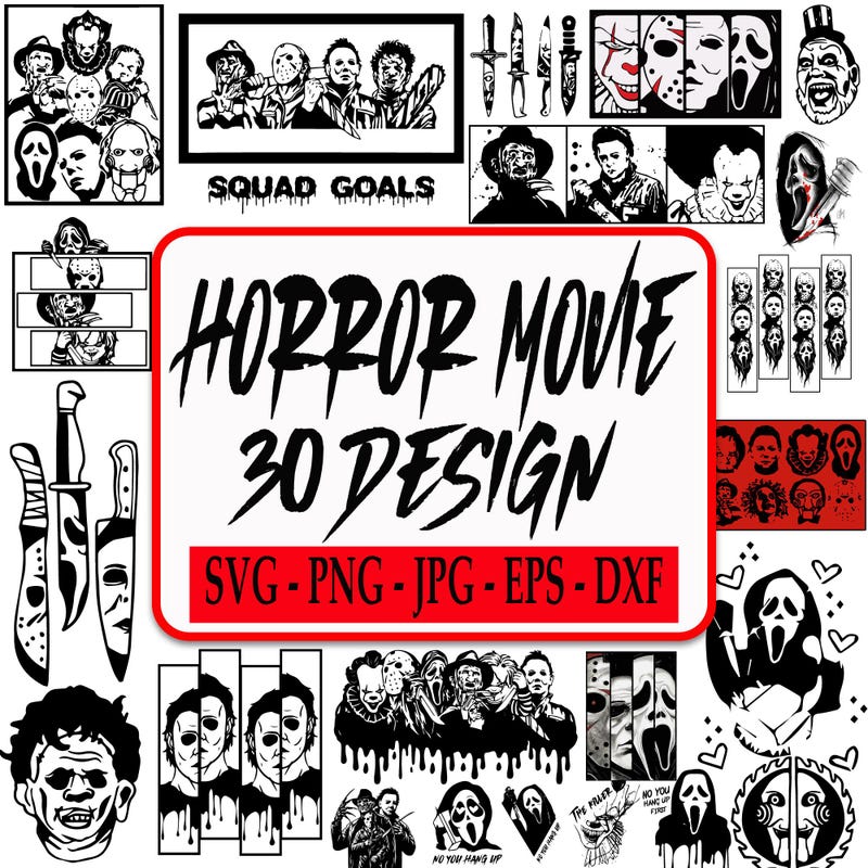 Horror Movie Clipart - Etsy