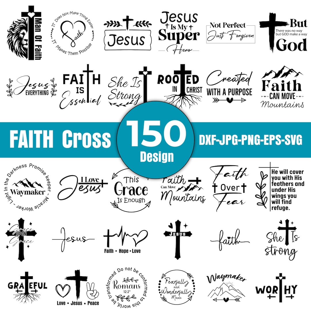 Faith Cross SVG Bundle, Christian Designs (digital Files) - Etsy