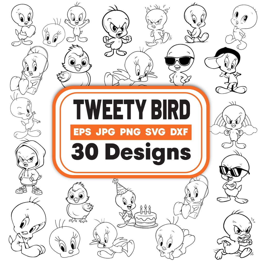Tweety Bird SVG Bundle: 30 Cartoon Designs (digital Download) - Etsy