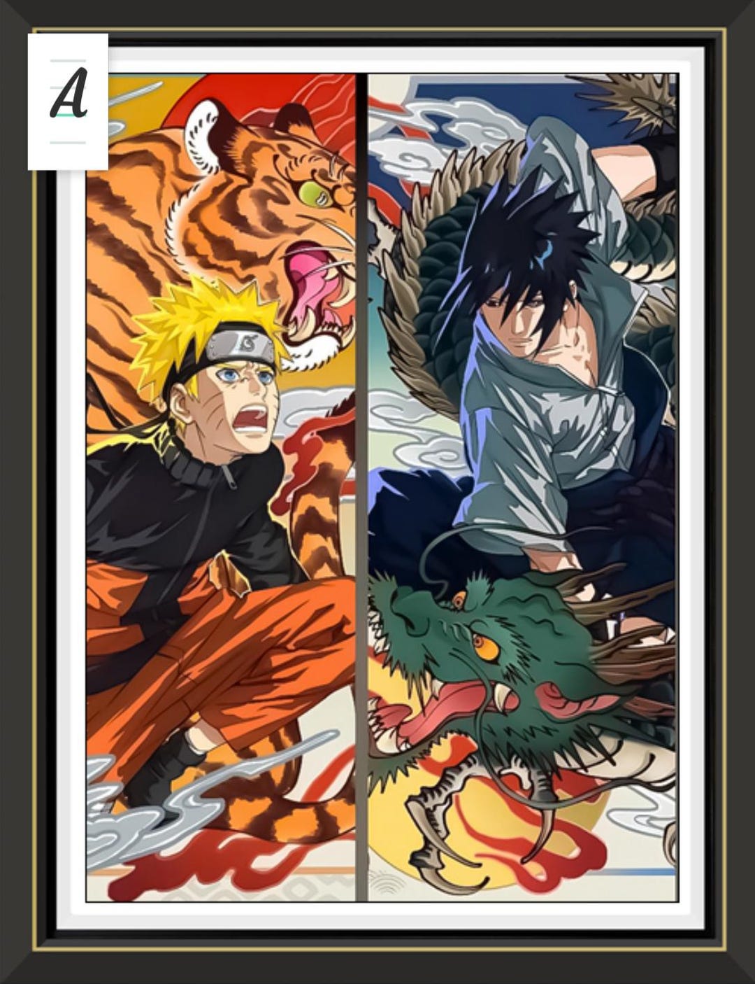 Naruto, Main Characters, Handmade Multilayer 3D Paper Carving ,wall Art ...