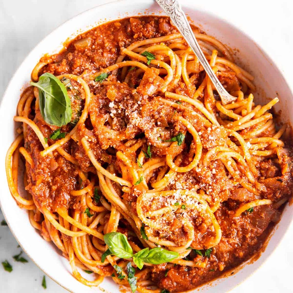 Spaghetti With Meat Sauce Recipe: Italian Dinner (printable PDF) - Etsy