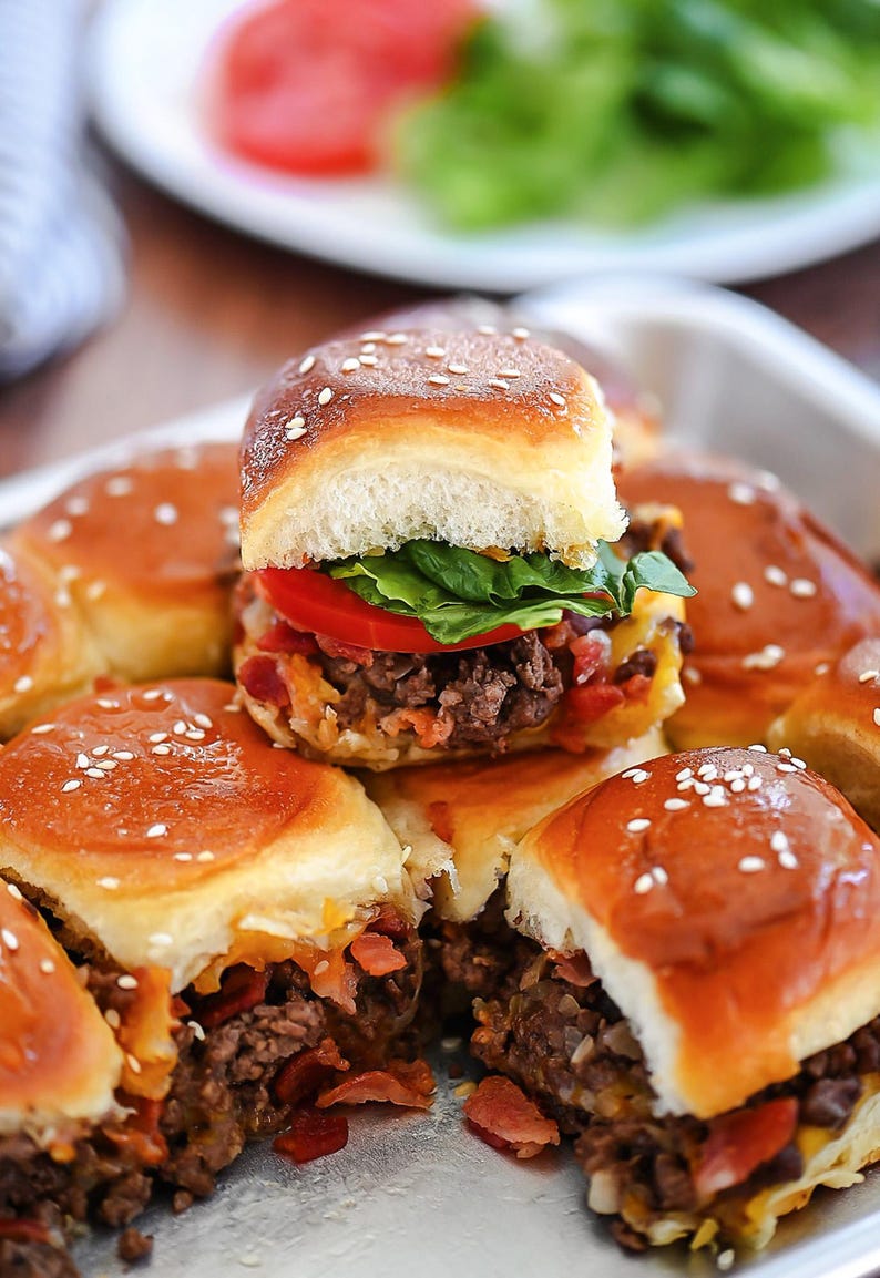 Cheeseburger Sliders Recipe | Easy Party Appetizer | Mini Burger Snack ...