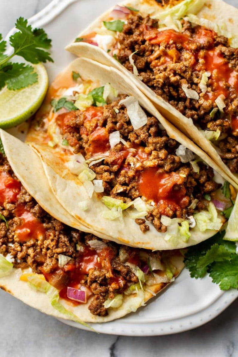Classic Beef Tacos Recipe: Easy Mexican Dinner (printable PDF) - Etsy
