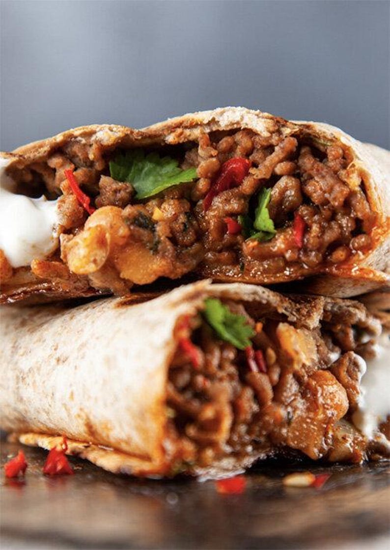 Beef and Bean Burrito Recipe | Hearty Ground Beef Wrap With Rice ...