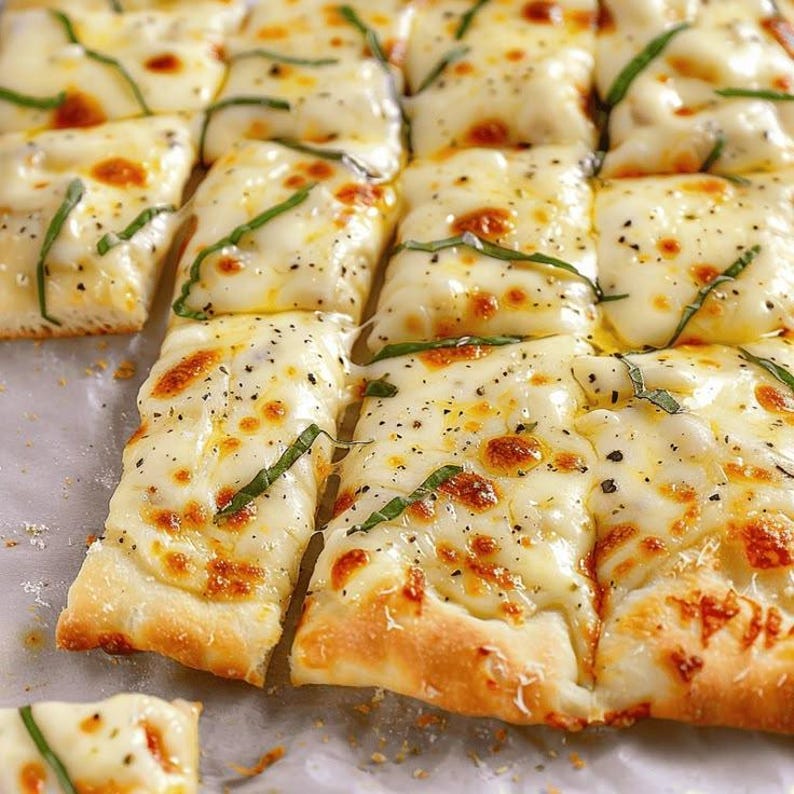 White Garlic Pizza Recipe: Creamy Ricotta & Mozzarella (PDF Download ...