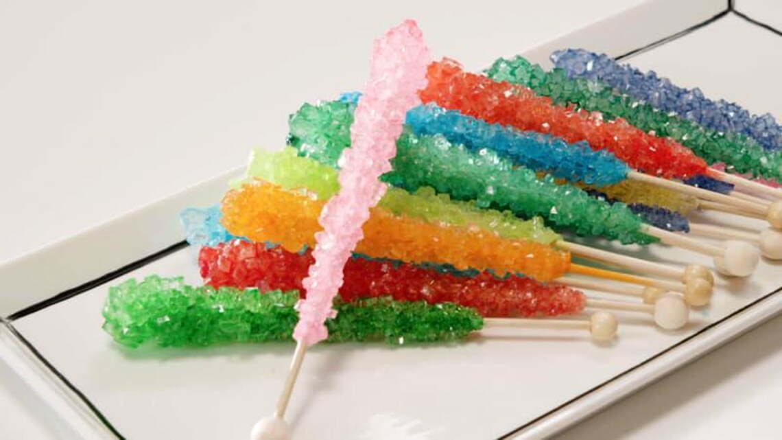 Rock Candy Recipe | Fun Homemade Crystal Candy With Sugar and Sticks ...