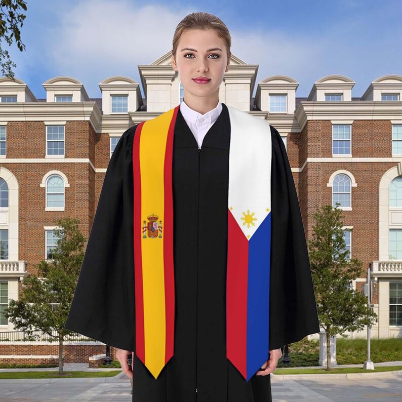Personalized Multi-country Flag Graduation Stole, Custom Flag ...