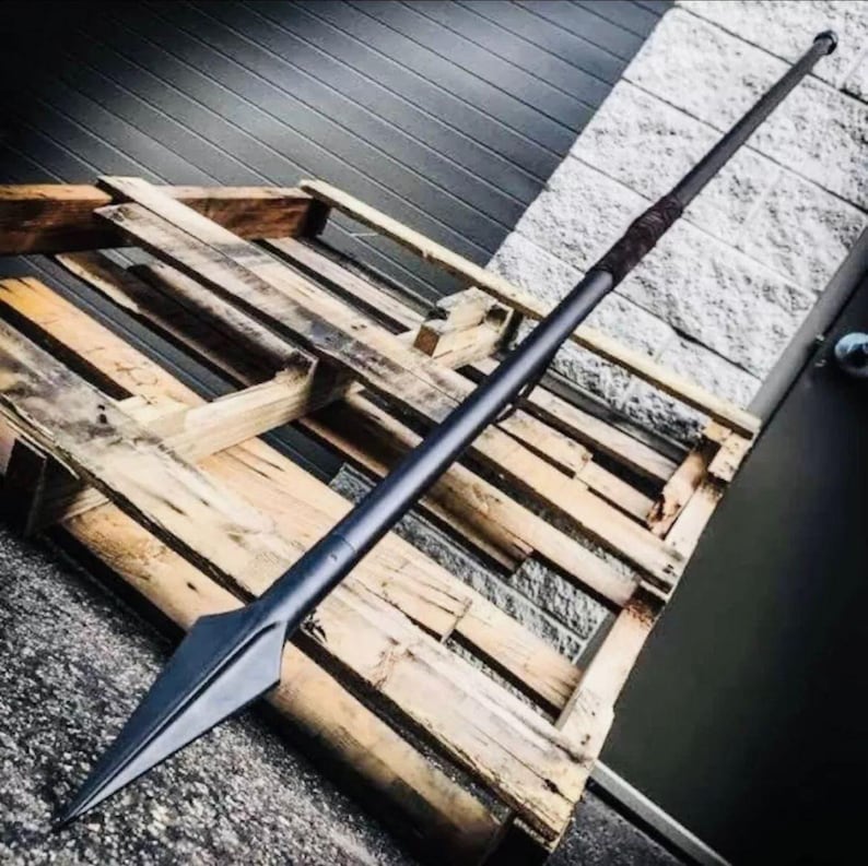 Hand Forged Carbon Steel Spartan Spear: Medieval Reenactment Gift for ...