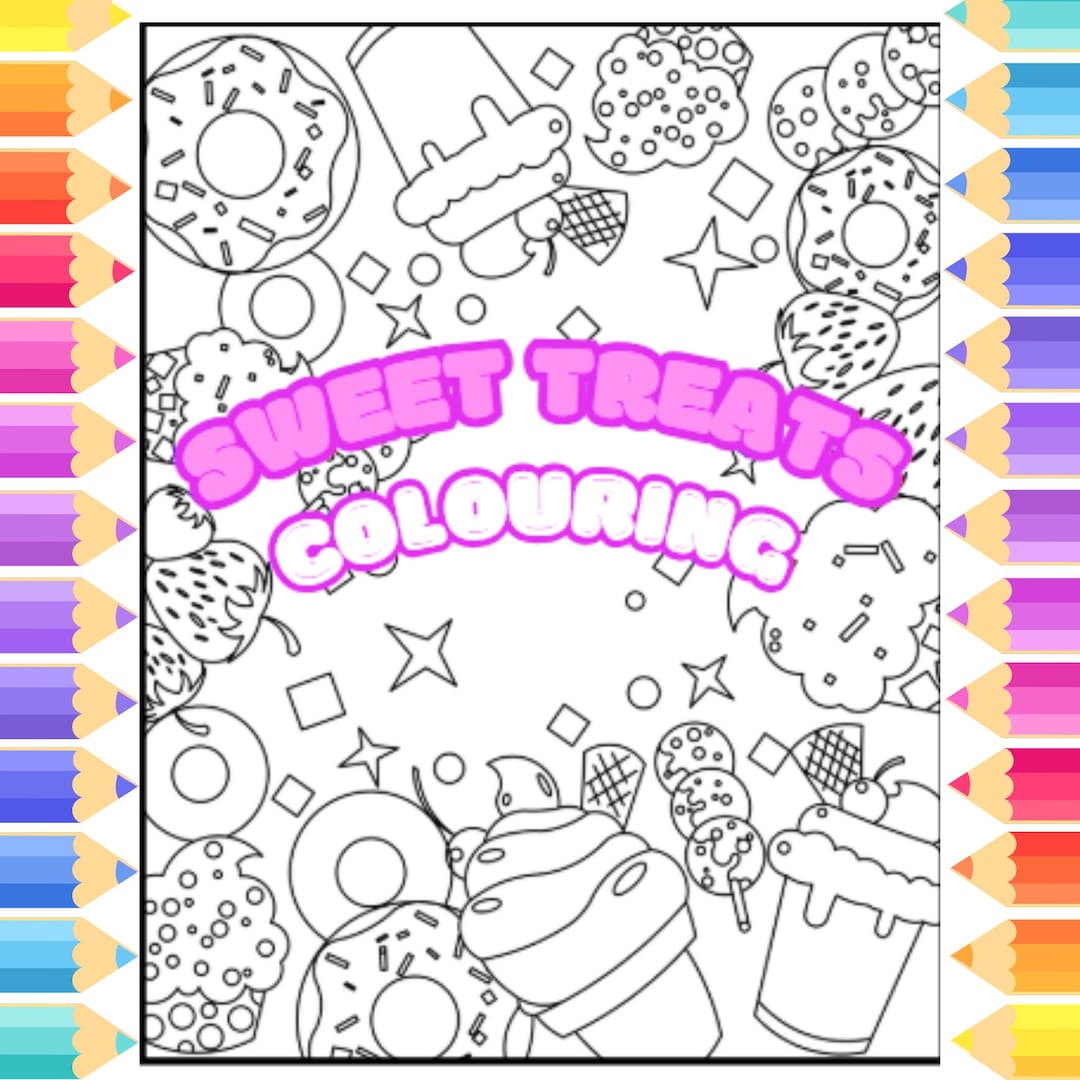 Sweet Treats Colouring Digital Printable - Etsy