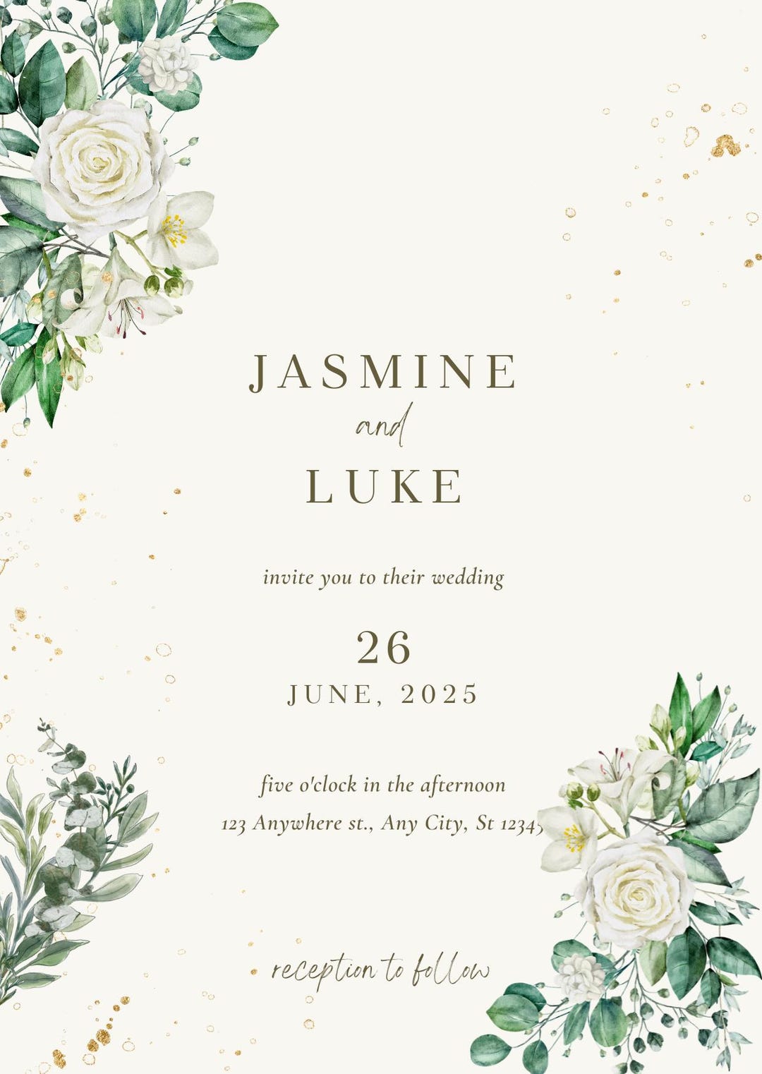 Editable Wedding Invitation - Etsy