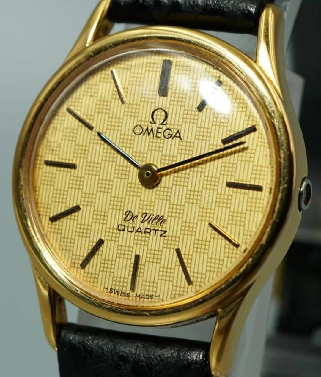 Vintage 1982 OMEGA De Ville Cal.1353 Ref.591.0082 Qz Gold 23mm Women ...