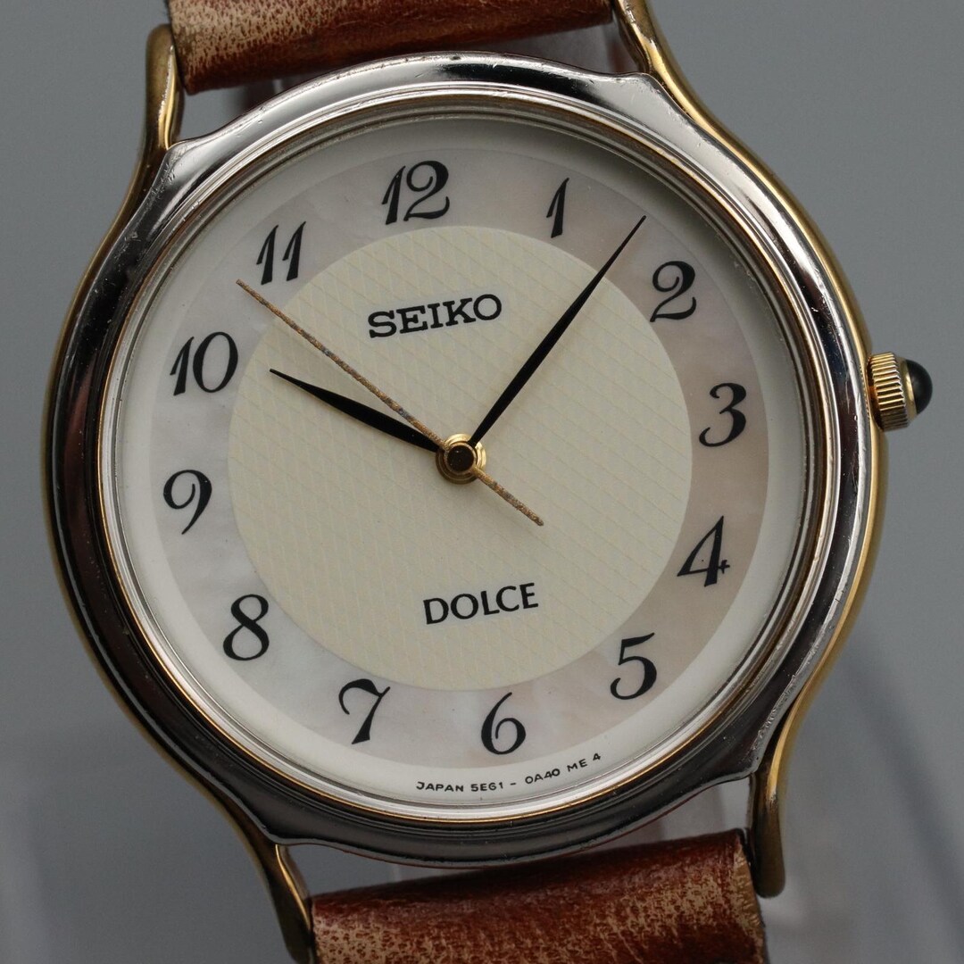Exc+5 Vintage SEIKO Dolce 5E61-0A20 Quartz White Dial Round Mens Watch - Etsy