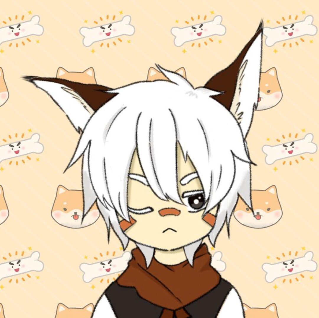 Shiroi Wolf L Vtuber Model | Bust up Live2d Design for Streamers ...