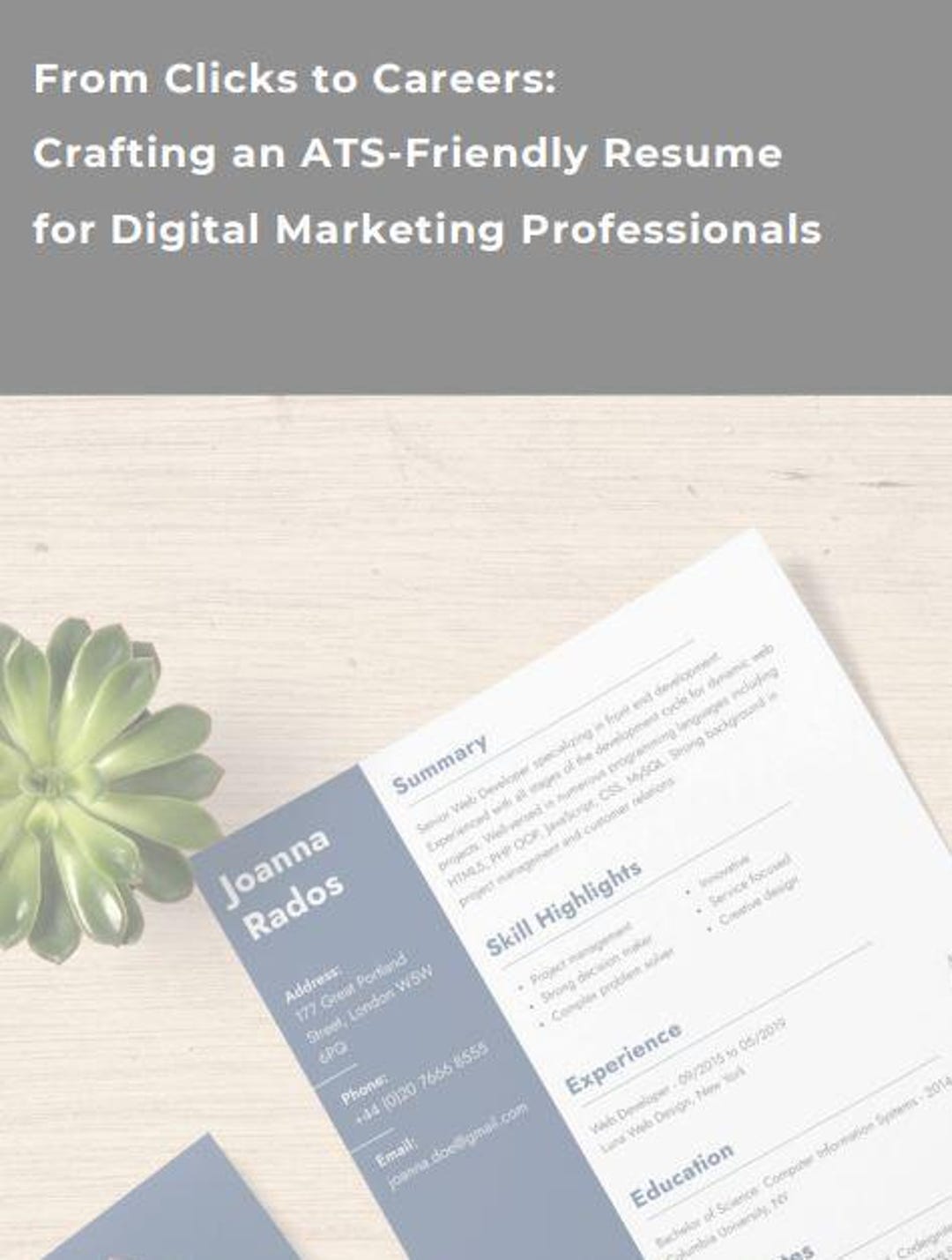 Pro Digital Cvs | Ats-friendly Resumes & Career Boost for Digital ...