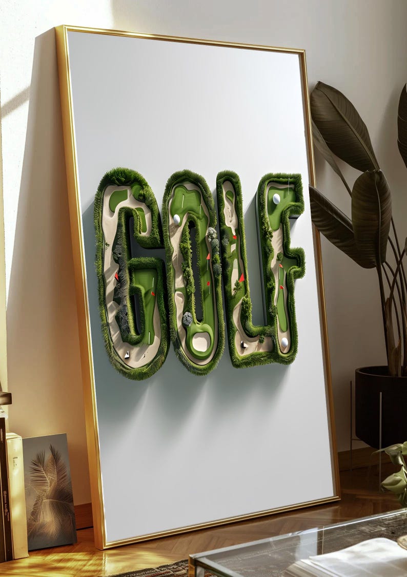 Scenic Golf Course Print for Golf Enthusiasts - Golf Wall Art, Golf ...