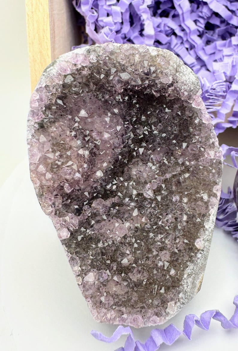 Amethyst Crystal Gift Set Box Collection Heart Tower Freeform Piece ...