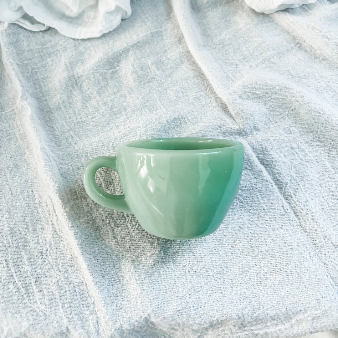 Vintage Jadeite Cup, Fire King Jadeite Restaurant Ware, Mid Century ...