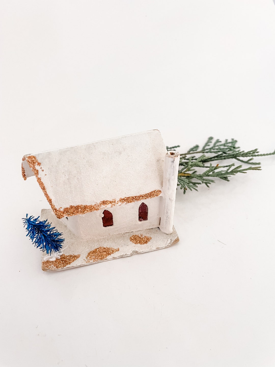 Vintage Putz Cardboard House, Made in Japan, Retro Christmas Decor - Etsy