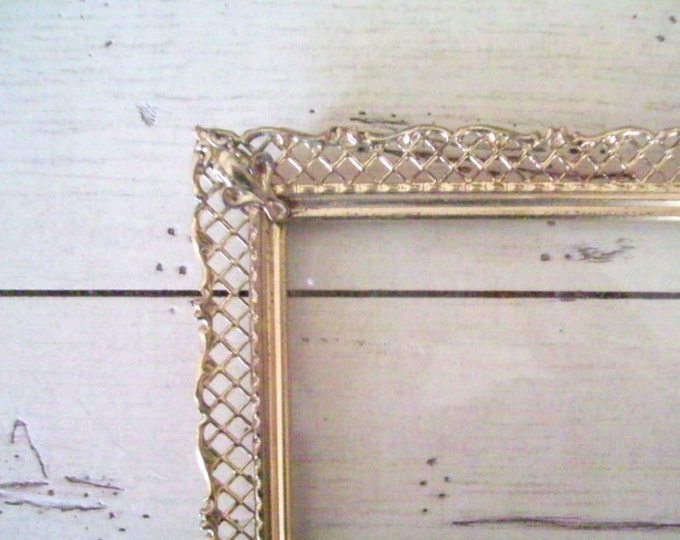 Vintage Filigree Frame Fleur Di Lis Shabby Cottage Chic - Etsy