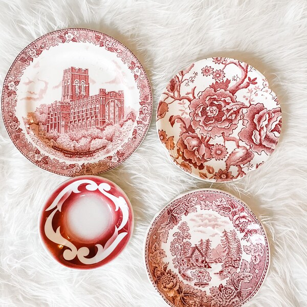 Red Transferware - Etsy