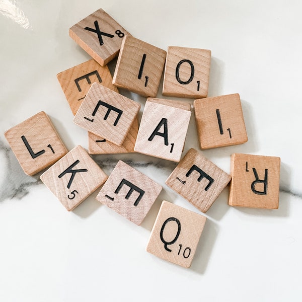 Scrabble Game Pieces - Etsy