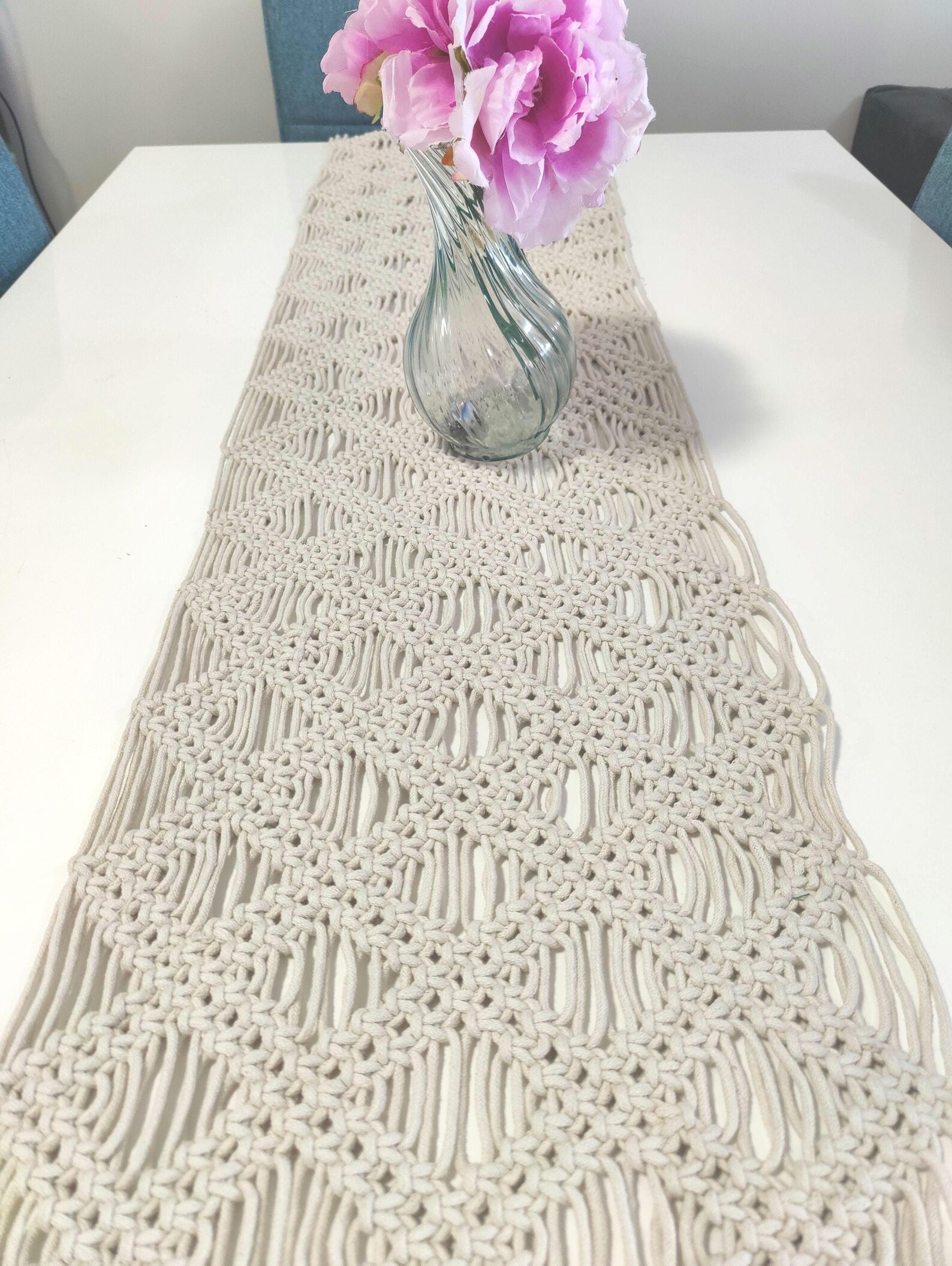Macrame Dinning Table Runner | Boho Home Decor for Wedding Decoration ...